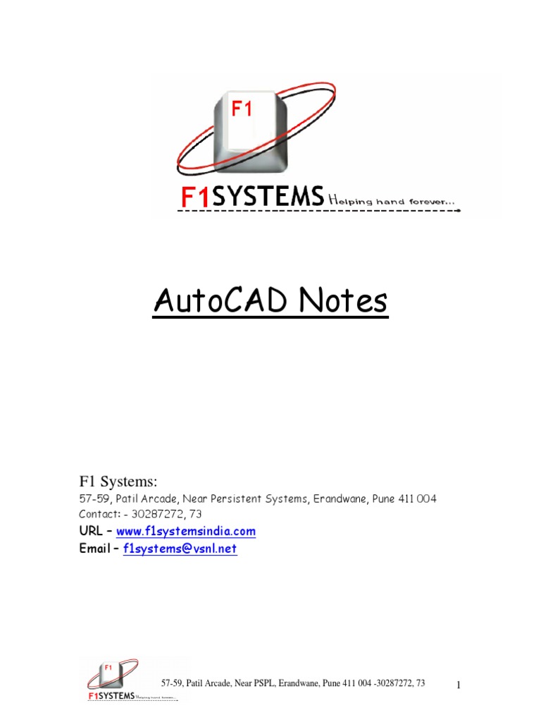 Autocad Notes | PDF | Ellipse | Circle