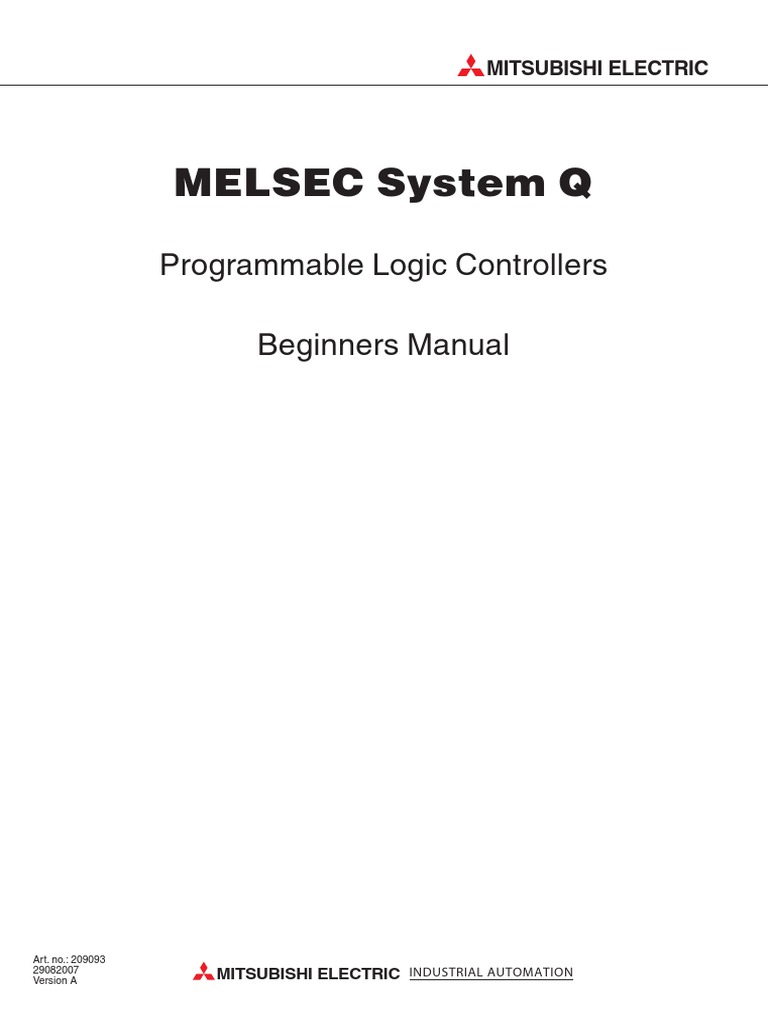 Melsec Q-Beginner's Manual 209093-A (08.07) | PDF | Programmable Logic Controller | Computer ...