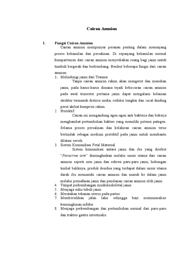 Cairan Amnion | PDF