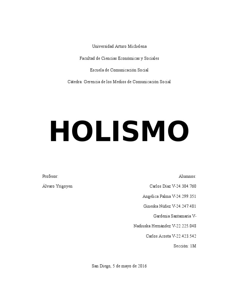 Holismo | Descargar gratis PDF | Holismo | Medicina Familiar