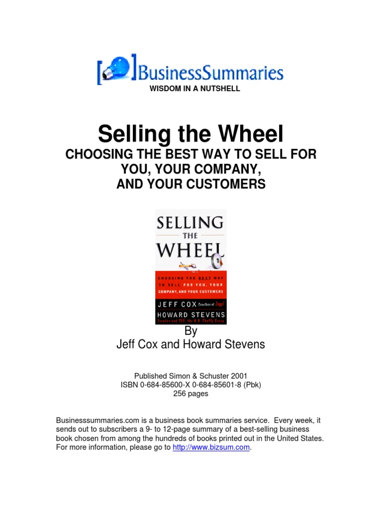 (Jeff Cox, Howard Stevens) SELLING The WHEEL Choo (Bokos-Z1) | PDF ...