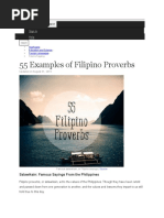 55 Examples of Filipino Proverbs | PDF | Proverb