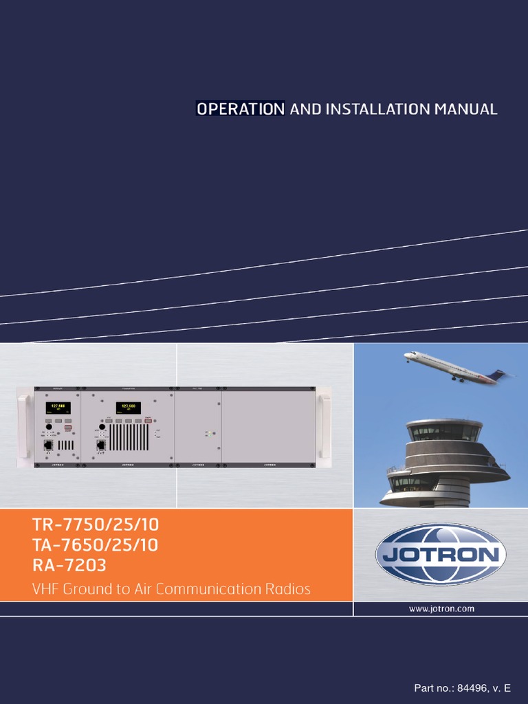 Operation and Installation Manual TR7750 VE | PDF | Telecommunication ...