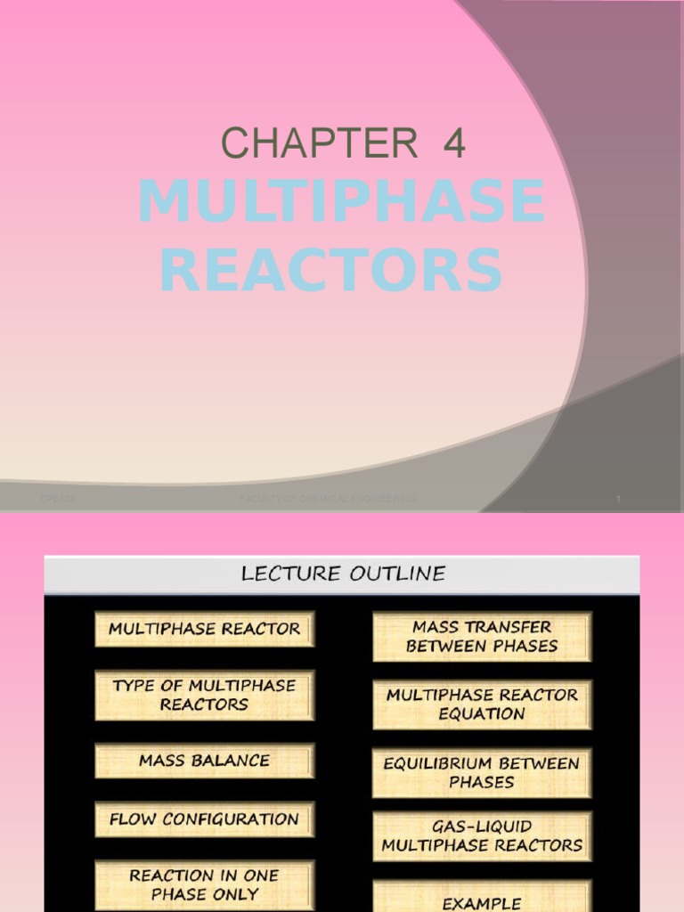 Lecture Notes CHPTR 4 Multiphase Reactor | PDF | Chemical Reactor ...