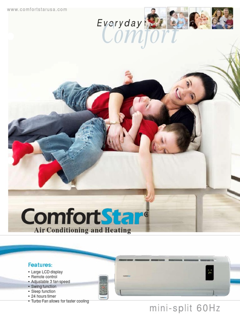 Equipos Mini Splits Comfortstar CSC1024CD | PDF | Mechanical Fan | Air ...