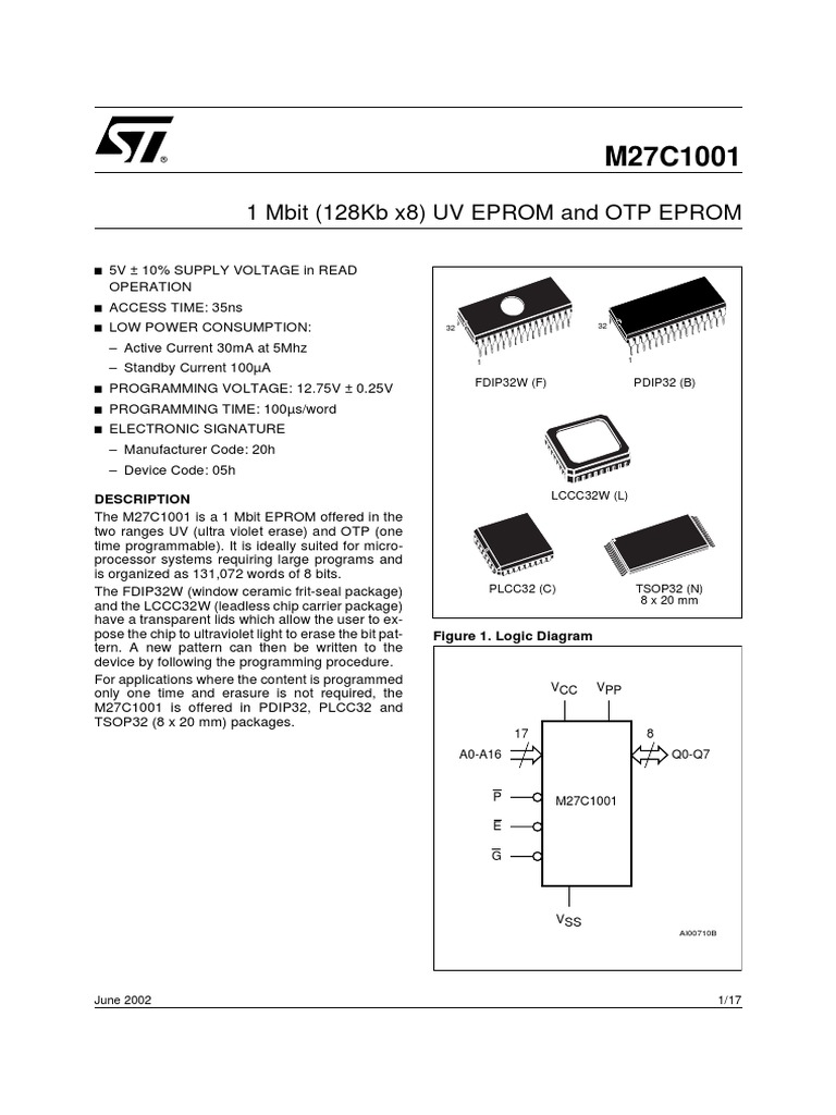 27c1001 Pdf Pdf Capacitor Electricity