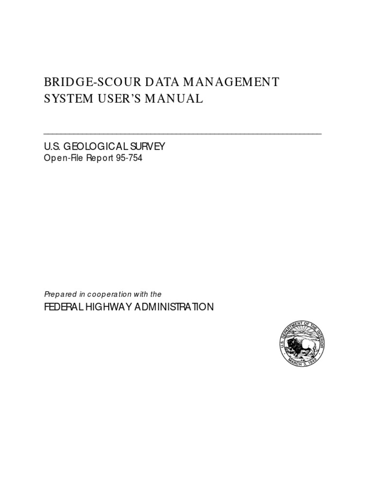 Bridge-Scour Data Management System User's Manua | PDF