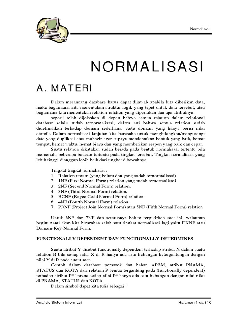 Modul Normalisasi | PDF