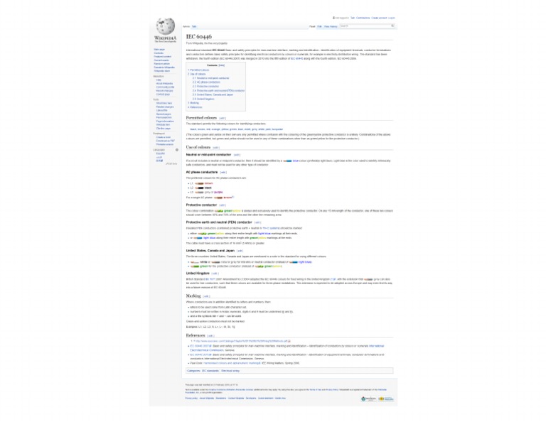 Iec 60446 Warna Kabel | PDF