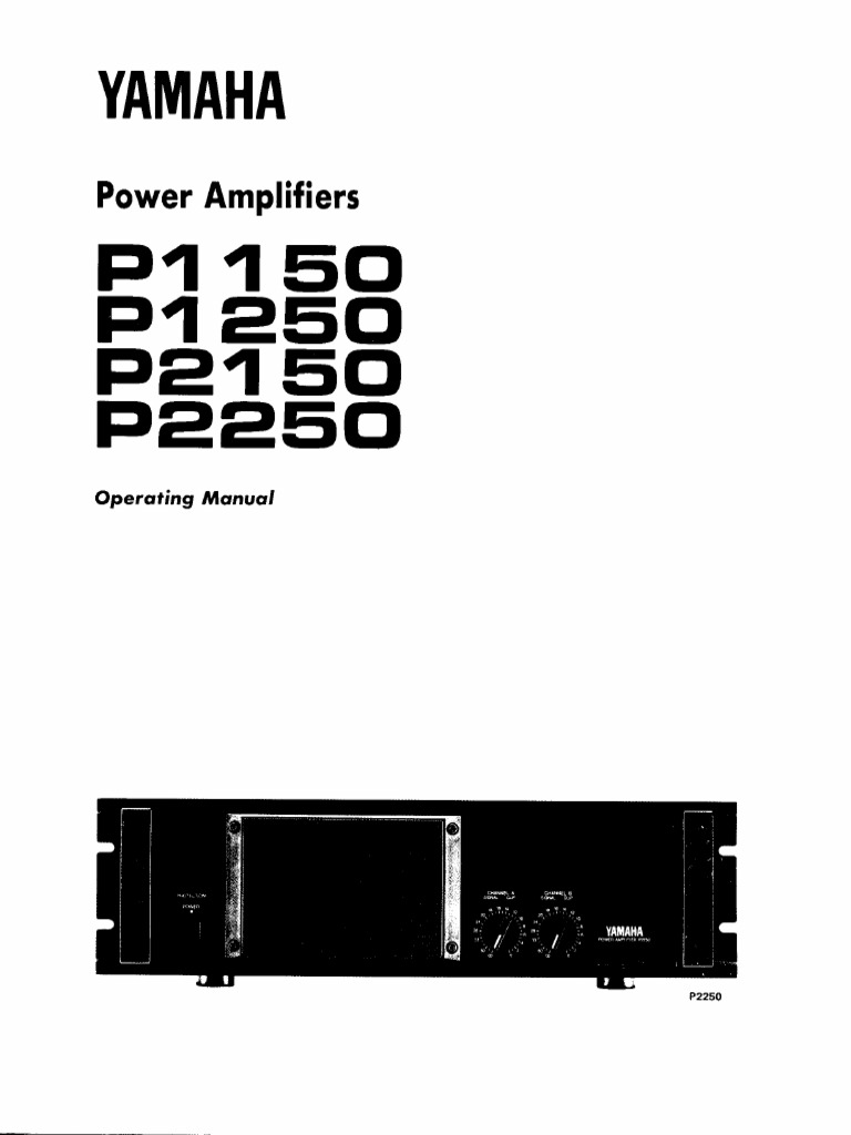 Yamaha P2250 | PDF