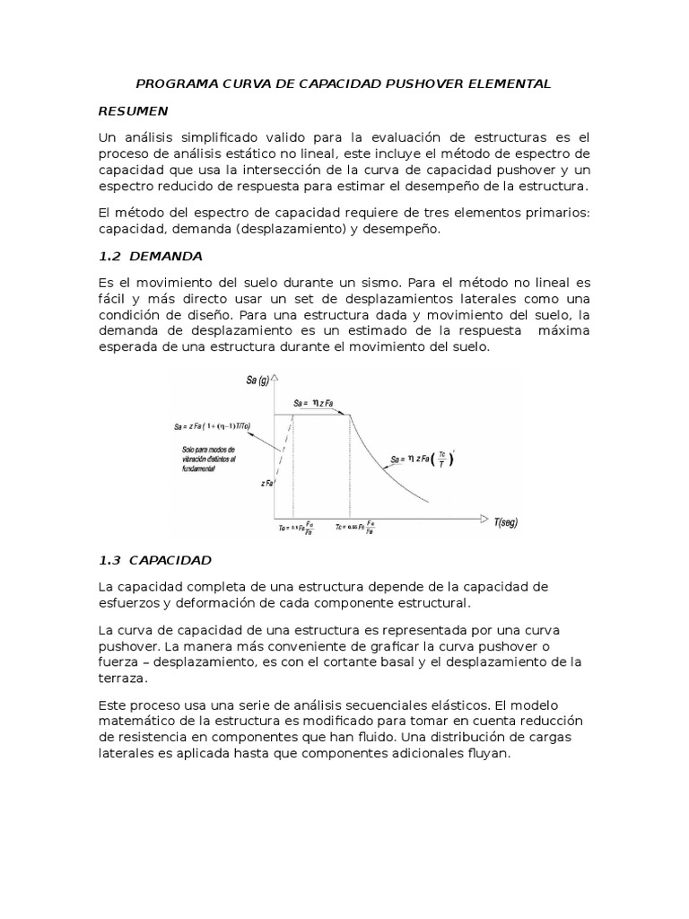 Curva Pushover | PDF | Elasticidad (Física) | Rigidez