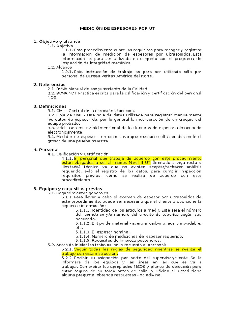 Medición de Espesores por Ultrasonido | PDF | Calibración | Sustancias ...