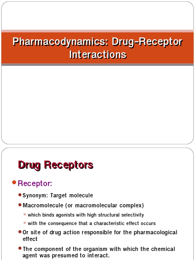 Drug Receptor Interactions | PDF | Receptor (Biochemistry) | Ligand ...