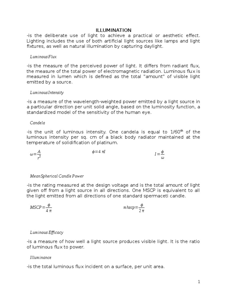 Illumination | PDF | Lighting | Atomic