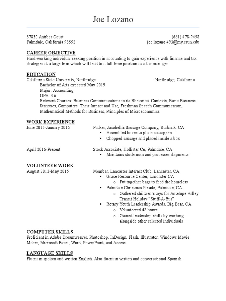 Joe Lozano Resume | PDF | Career & Growth | Business