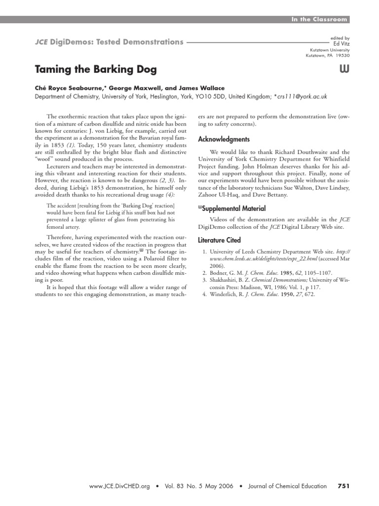 Taming The Barking Dog - Barking Dog Reaction | PDF | Physical Sciences ...