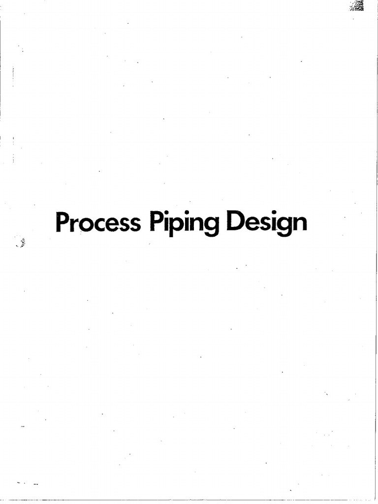 Process Piping Design Vol1 | PDF