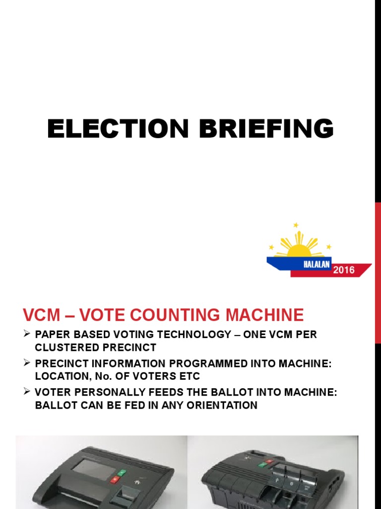 Election - VCM and ELection Day | PDF | Polling Place | Ballot