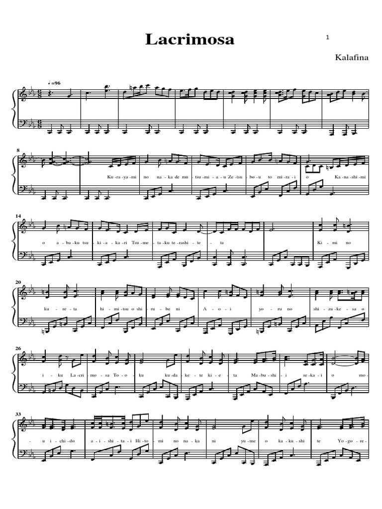 Lacrimosa With Lyrics | PDF