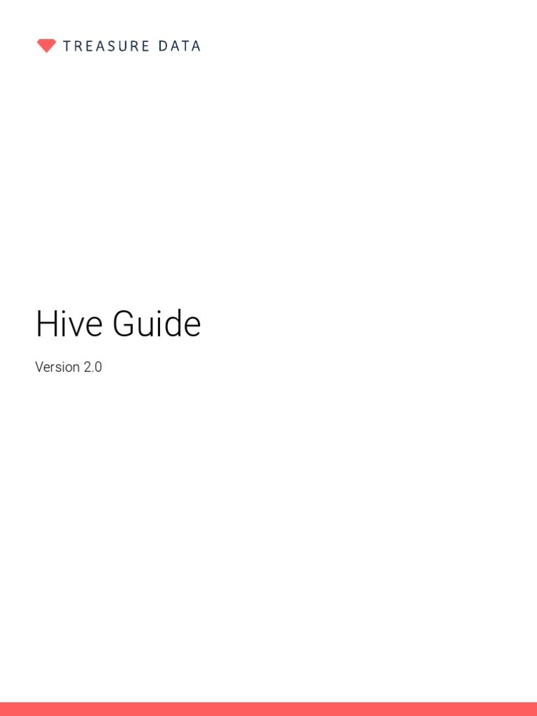 TD Hive Guide V2.0 | PDF | Boolean Data Type | Computer Programming