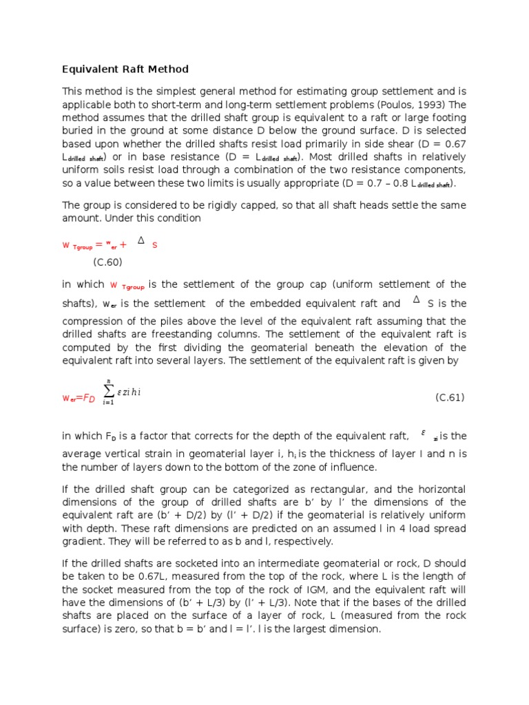 Equivalent Raft Method | PDF | Deep Foundation | Solid Mechanics
