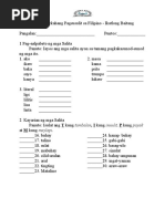 Sawikain at Salawikain Worksheet | PDF