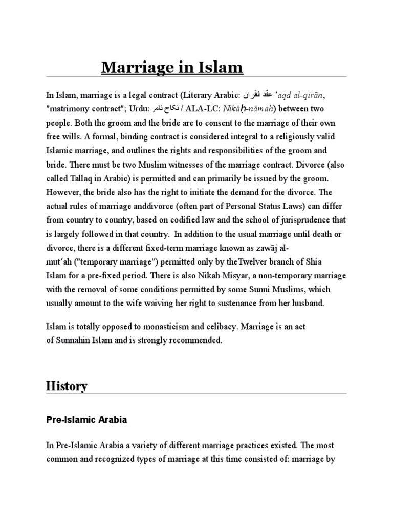 Muslim Law | PDF | Wife | Marriage