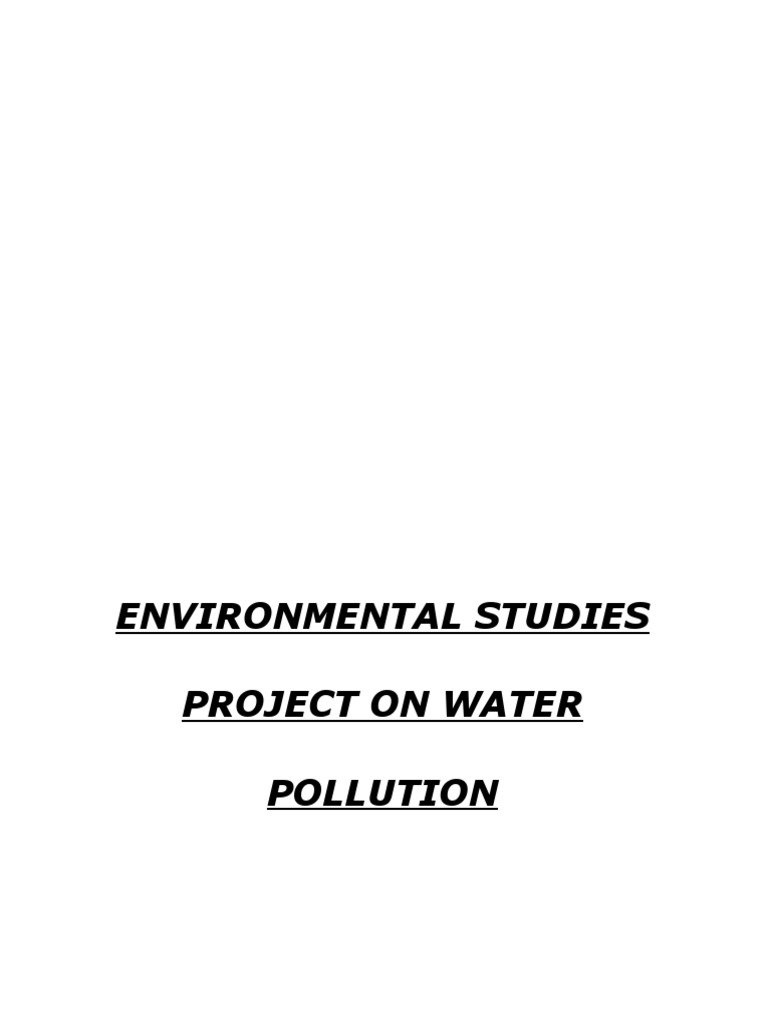 Water Pollution: Causes and Effects | PDF | Water Pollution | Sewage ...