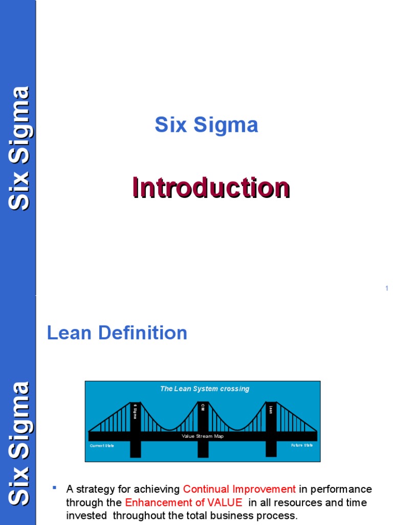 Six Sigma Introduction | PDF | Six Sigma | Lean Manufacturing
