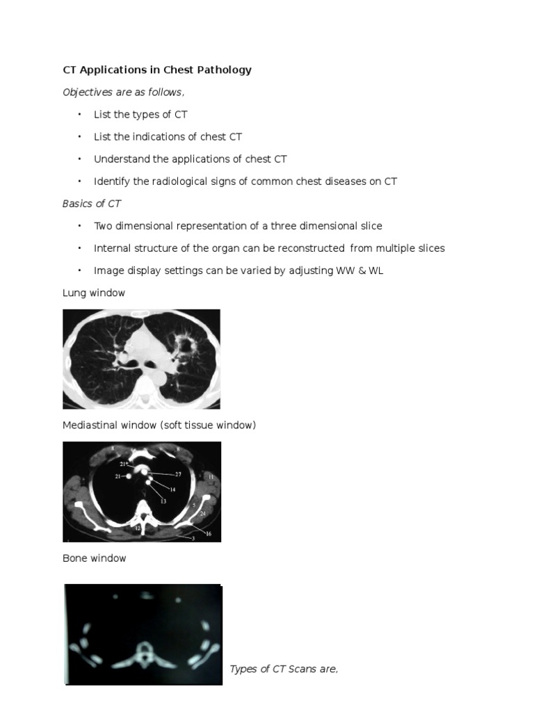 CT Applications in Chest Pathology | PDF | Lung Cancer | Lung