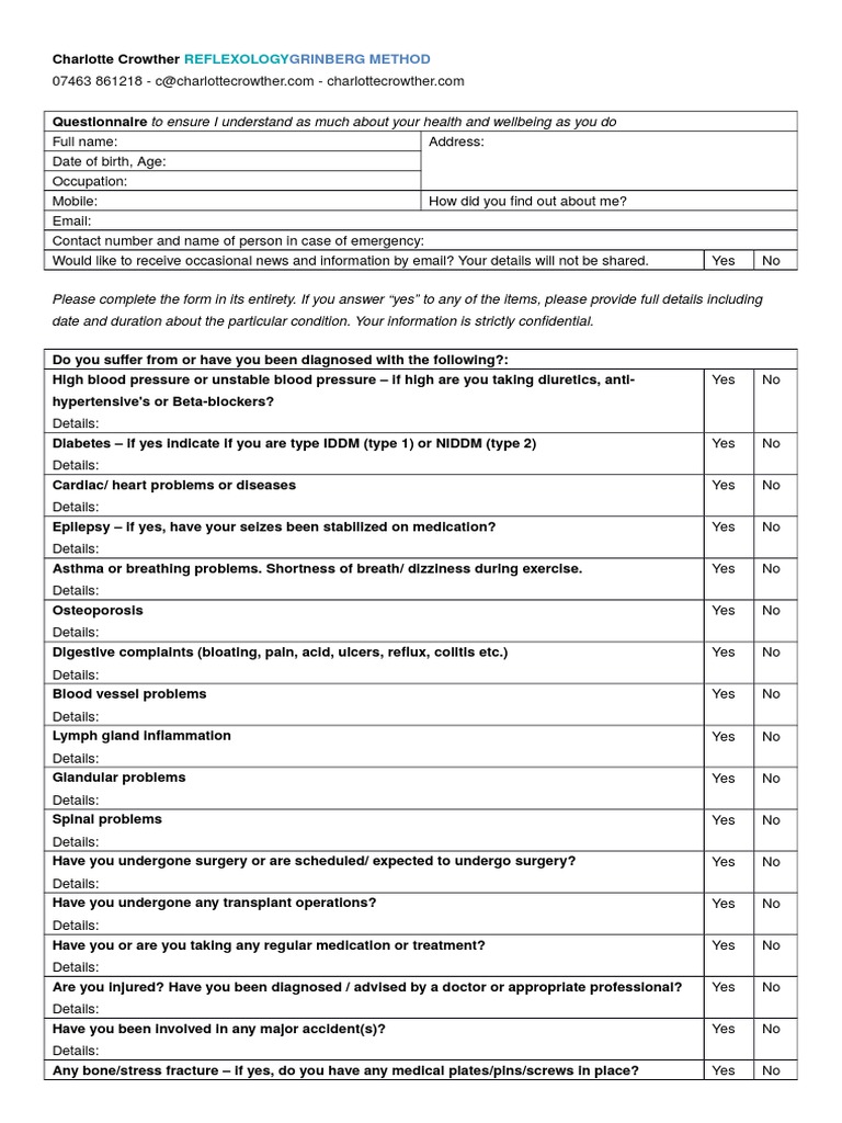 Reflexology: Grinberg Method | PDF | Panic Attack | Health Care