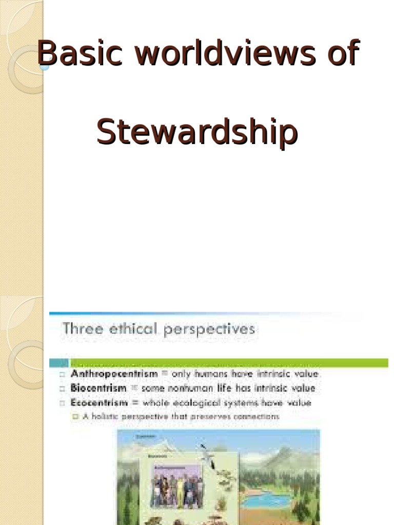 Basic Worldviews of Stewardship | PDF | Pope | Science
