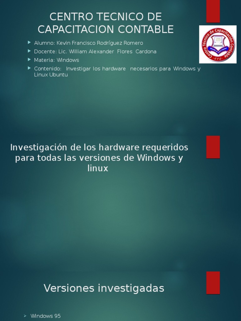 Requerimientos Minimos de Hardware para Instalas Windows y Linux Ubuntu ...