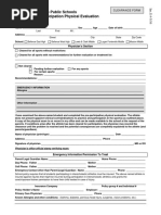 UIL Physical Evaluation Form 2025 | PDF | Physical Examination | Heart