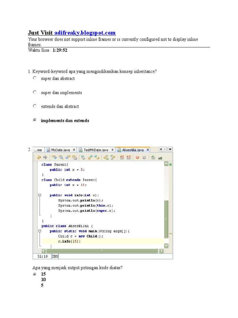 Pemahaman Inheritance dalam Java | PDF