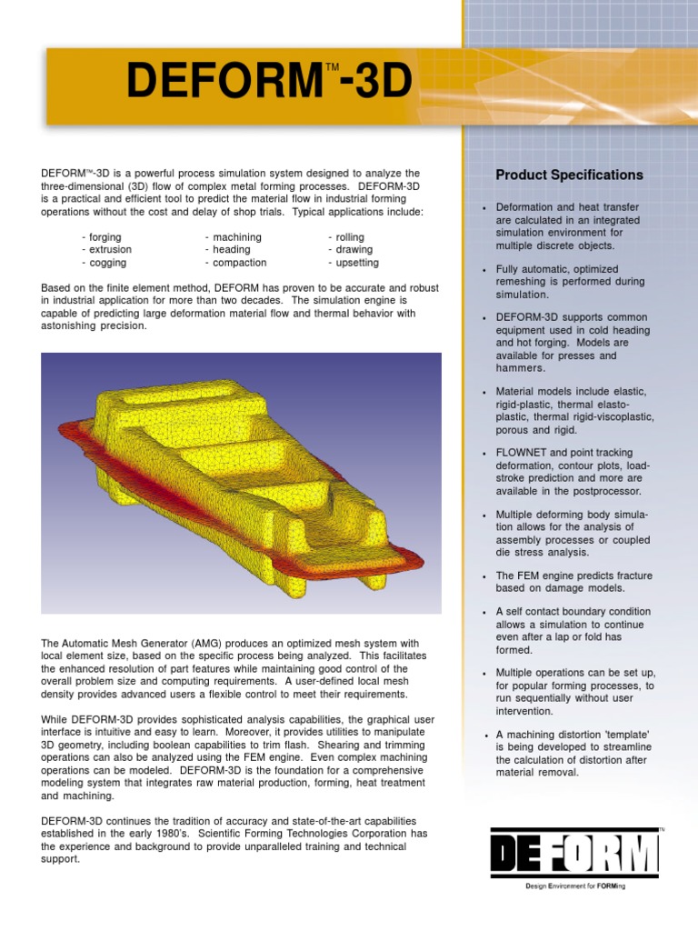 Brochure DEFORM 3D | PDF
