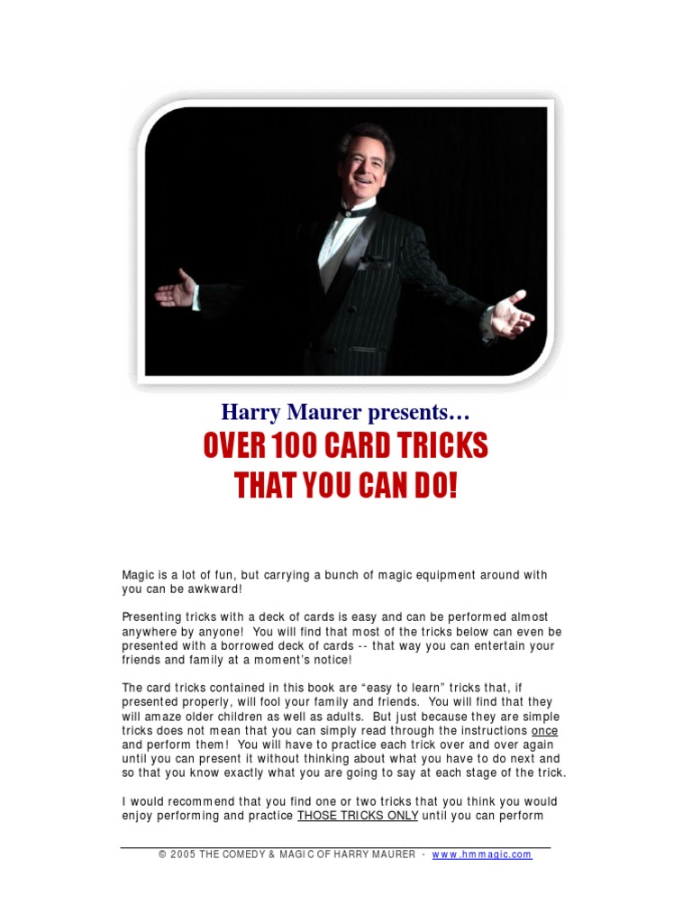 100 Card Tricks | PDF | Playing Cards | Magic (Illusion)