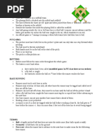 Softball Glossary of Terms | PDF | Baseball Field | Pitcher