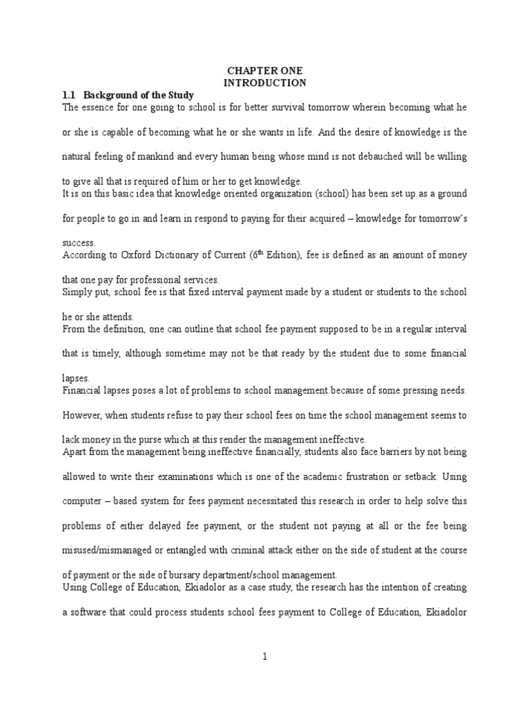 Design And Implementation Of Automated Student School Fees Payment