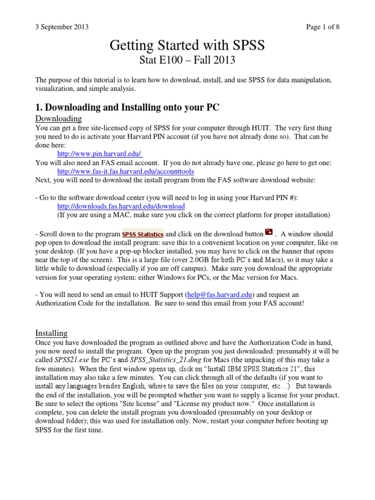 Getting Started With SPSS | PDF | Spss | Errors And Residuals