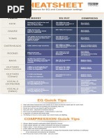 Mixing Mastering Cheat Sheet Binder Print Ready 85x11 1 | PDF ...