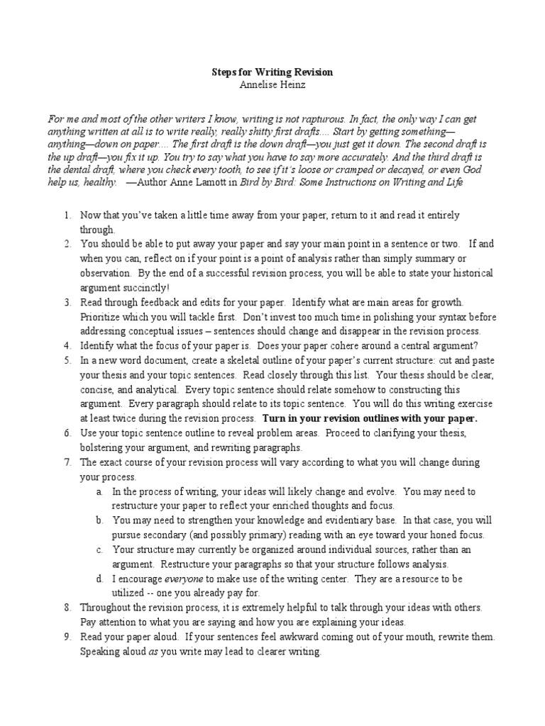 Effective Steps for Paper Revision | PDF | Thesis | Epistemology