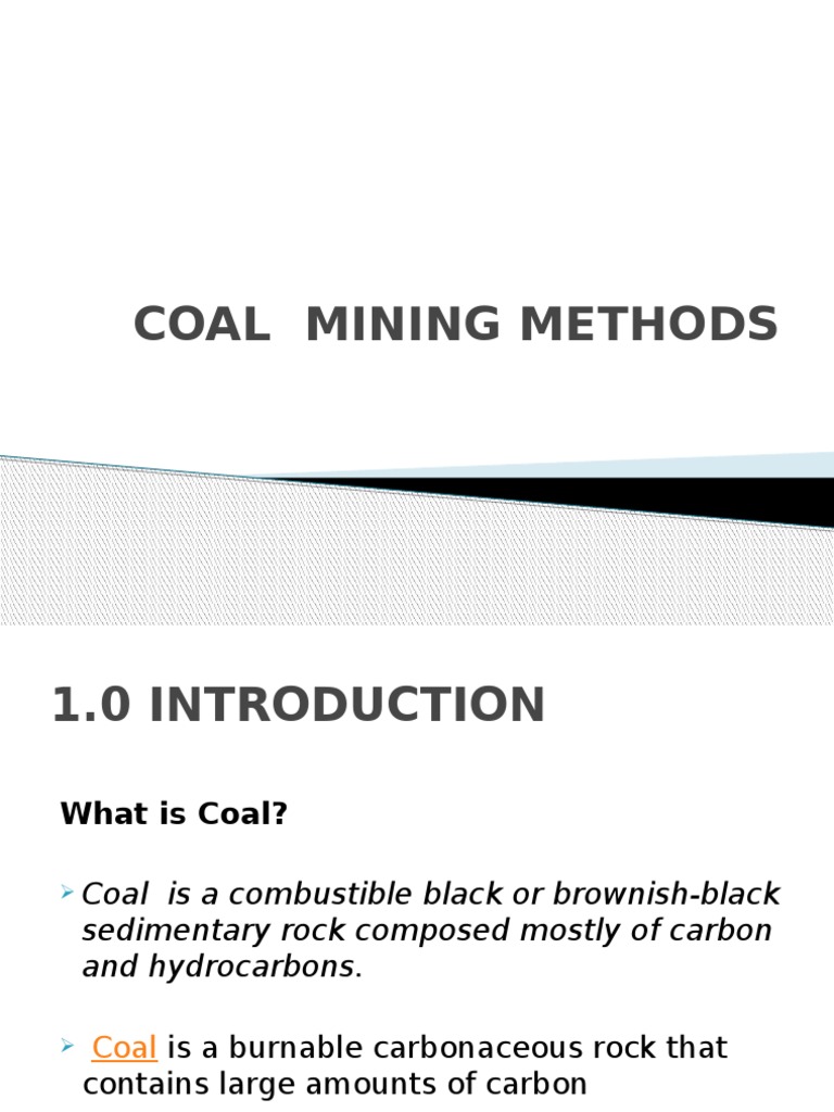 1 Introduction Coal Mining Pdf Fossil Fuels Coal