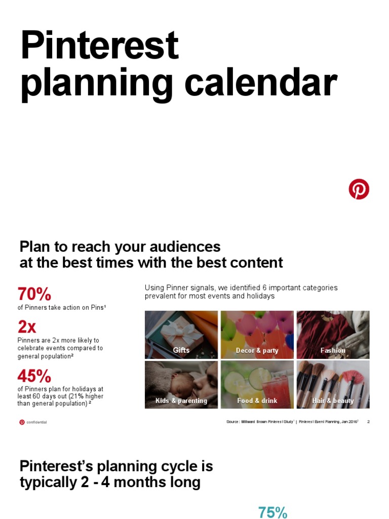 Pinterest Planning Calendar | PDF | Pinterest | Black Friday (Shopping)