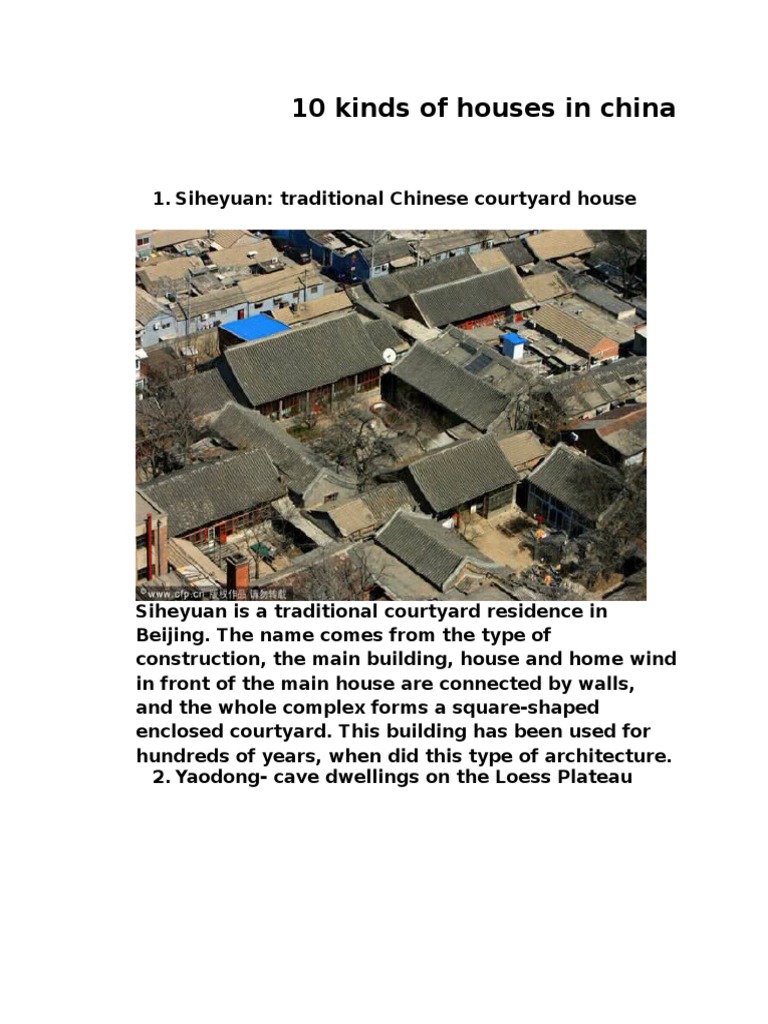 Traditional Chinese Houses Guide | PDF | Tent | China