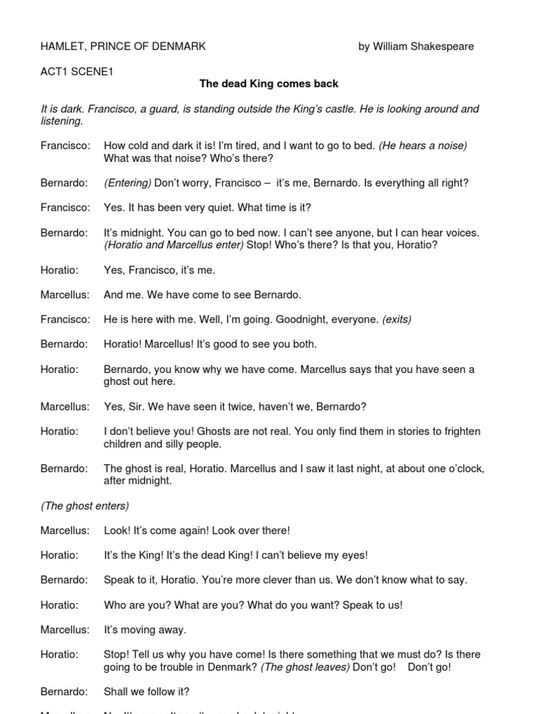 Hamlet The Play | PDF | Hamlet | Plays Based On European Myths And Legends