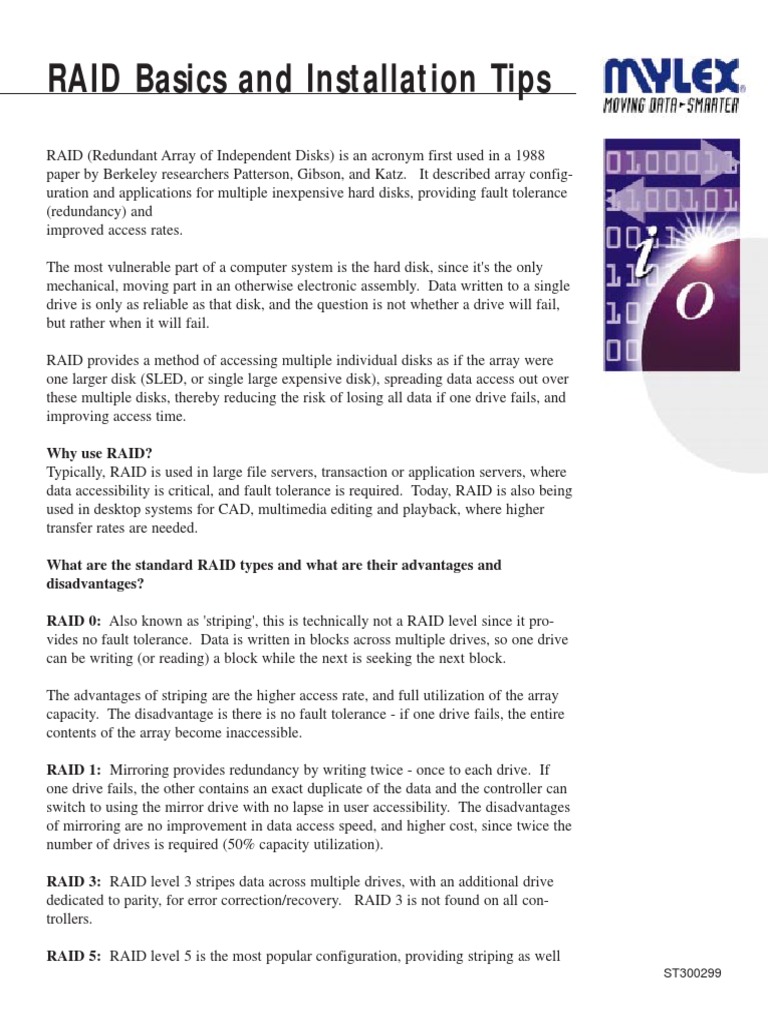 RAID Basics and Installation Tips | PDF | Computer Data | Digital Technology