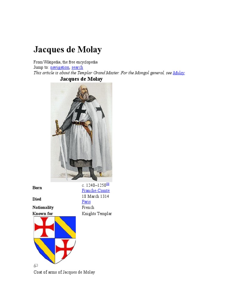 Jacques de Molay | PDF | Violence | Religion And Belief