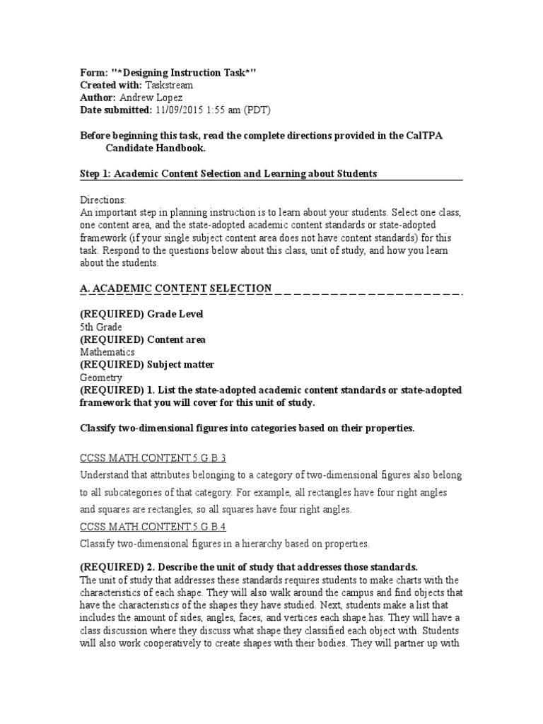 tpa 2- designing instruction | Vocabulary | Learning