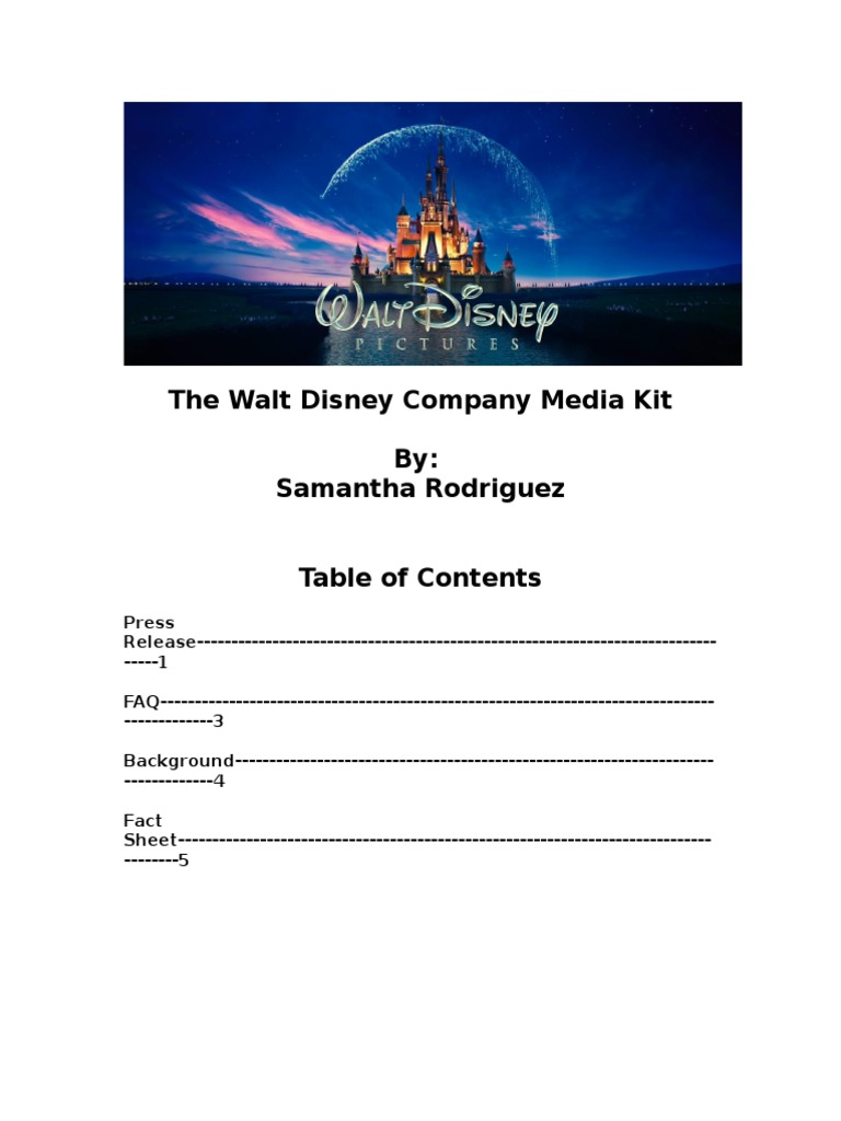 Disney Media Kit | PDF | Walt Disney Parks And Resorts | The Walt ...